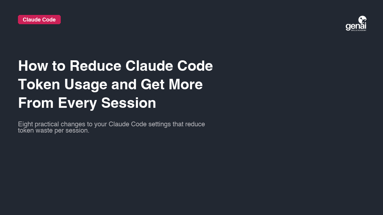 Reduce Claude Code Token Usage | 8 Settings That Work